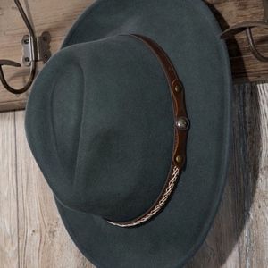 Accessories | Dolly Western Style Panana Hat Teal Grey | Poshmark